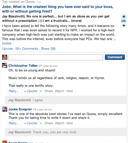 Quora – example – Blogtrepreneur